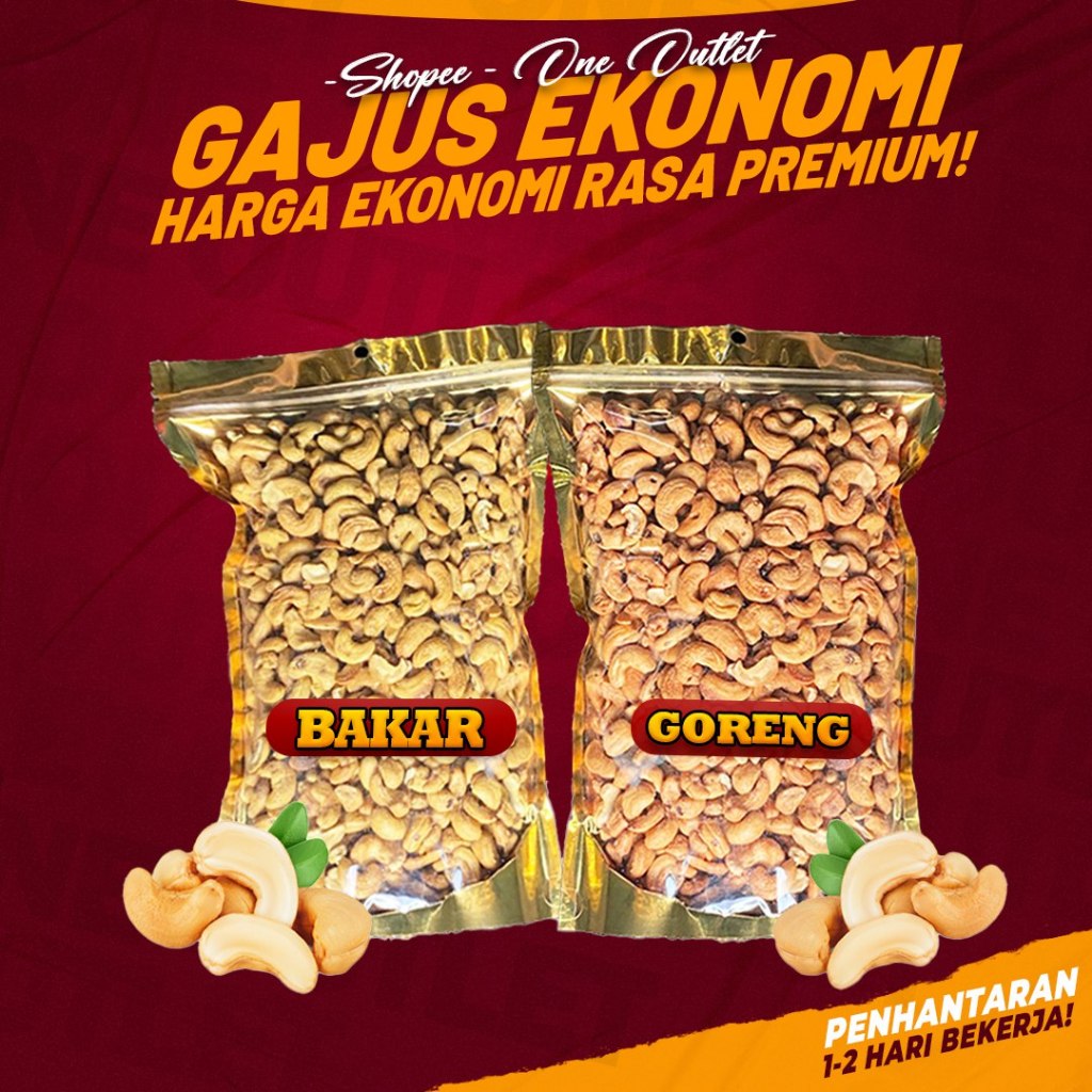 Fried Cashew Nuts Economy b40 Cashews Nuts Rosted 250g 500g 1kg ...