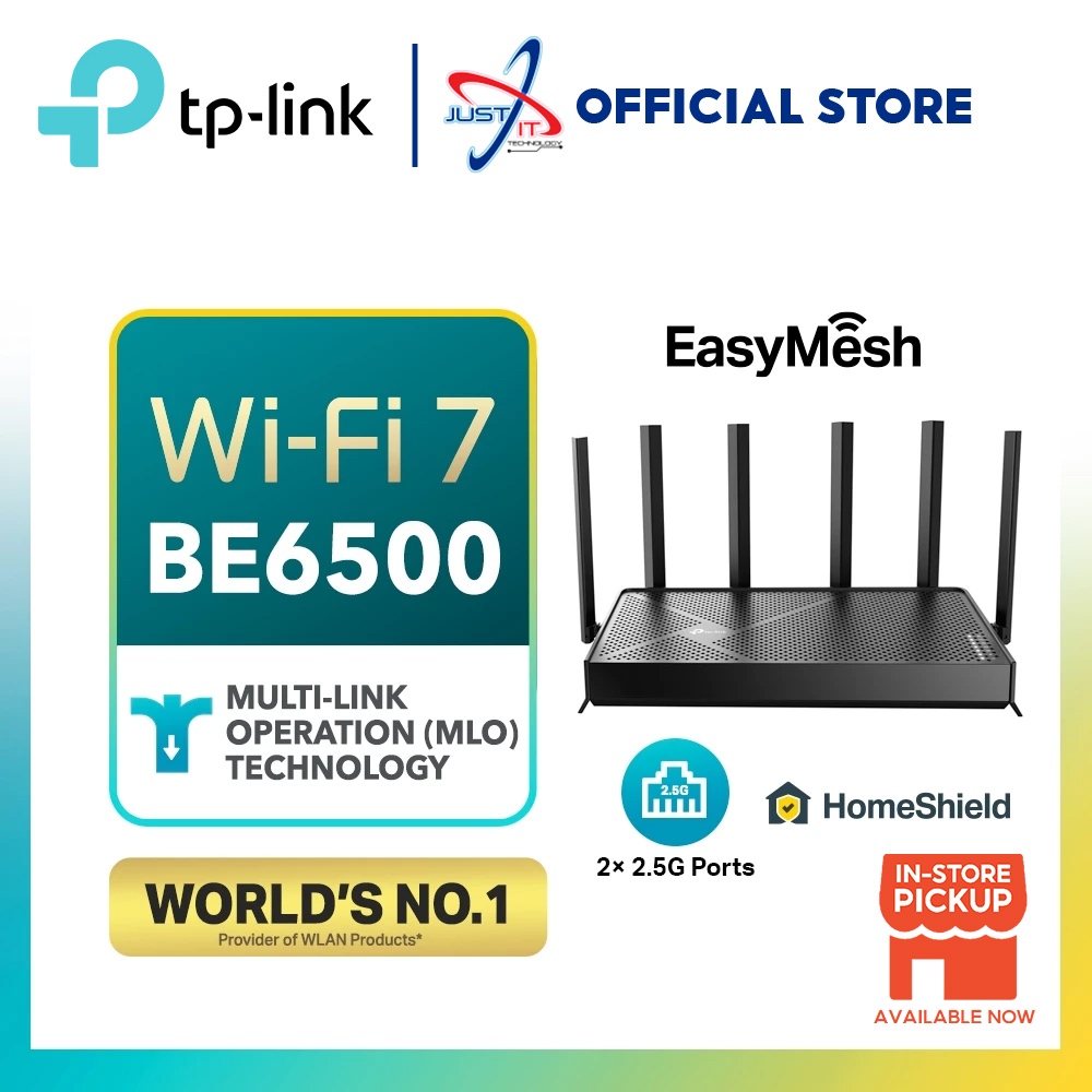 TP-LINK ARCHER BE400 BE6500 DUAL-BAND WI-FI 7 ROUTER | Shopee Singapore