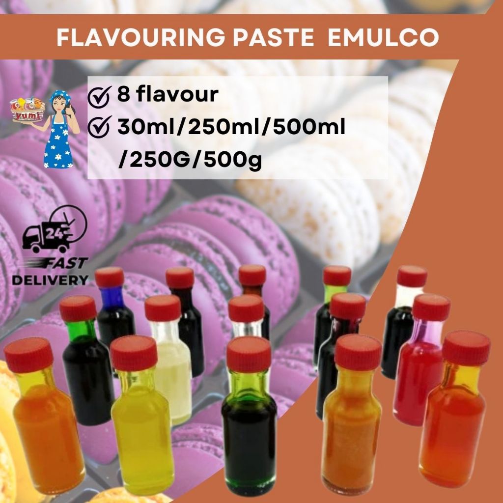 FLAVOURING PASTE EMULCO (MOCHA/ORANGE/PANDAN COCONUT/ RED VELVET/ YAM ...