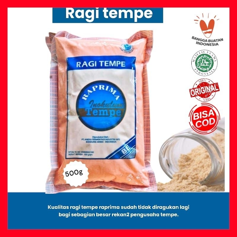 Raprima Tempe Yeast 500g packaging | Shopee Singapore