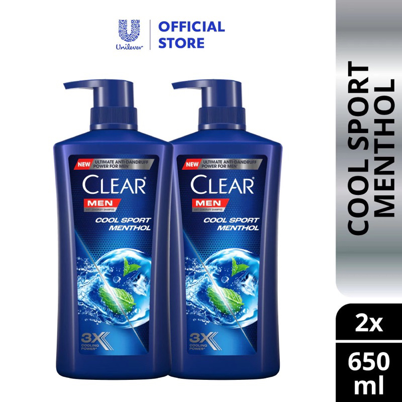 Clear Men Cool Sport Menthol Anti-Dandruff Shampoo | Shopee Singapore