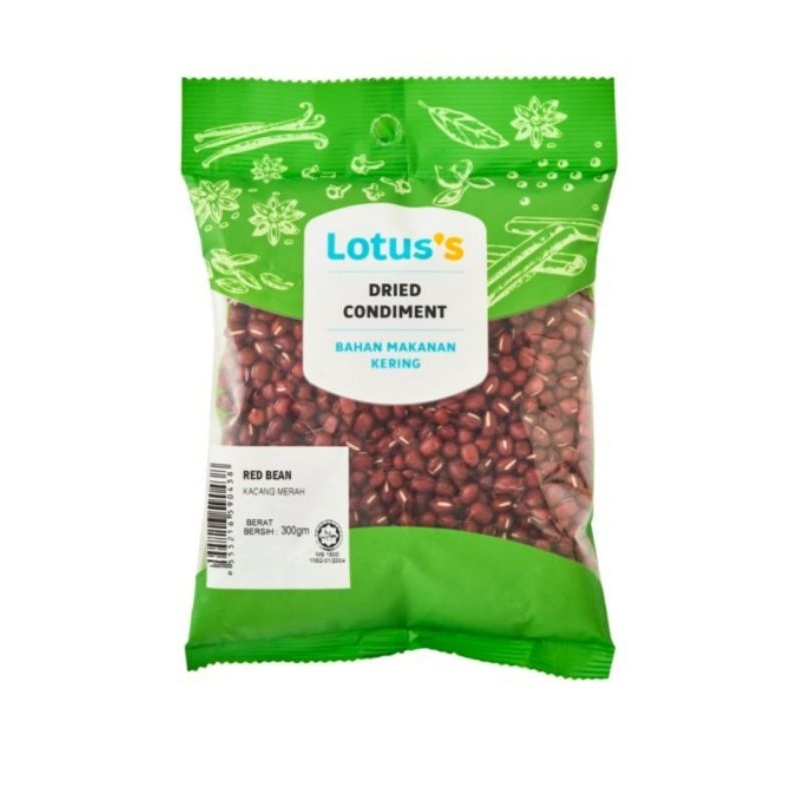 MERAH Lotus Halal Raw Red Beans 300g | Shopee Singapore