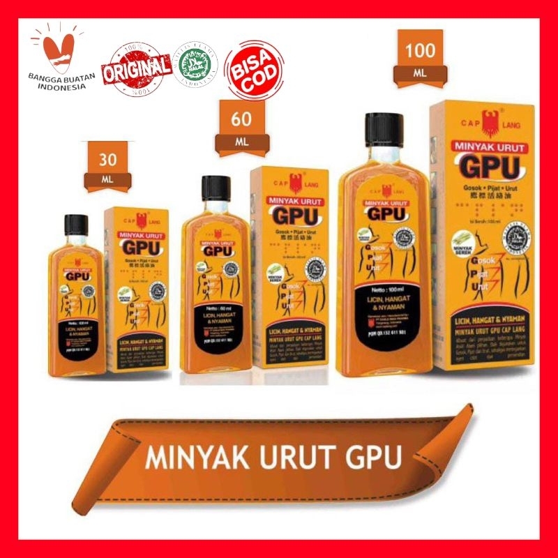 Minyak urut GPU Cap Lang / Liniment Oil GPU Eagle Brand kemasan 100ml ...
