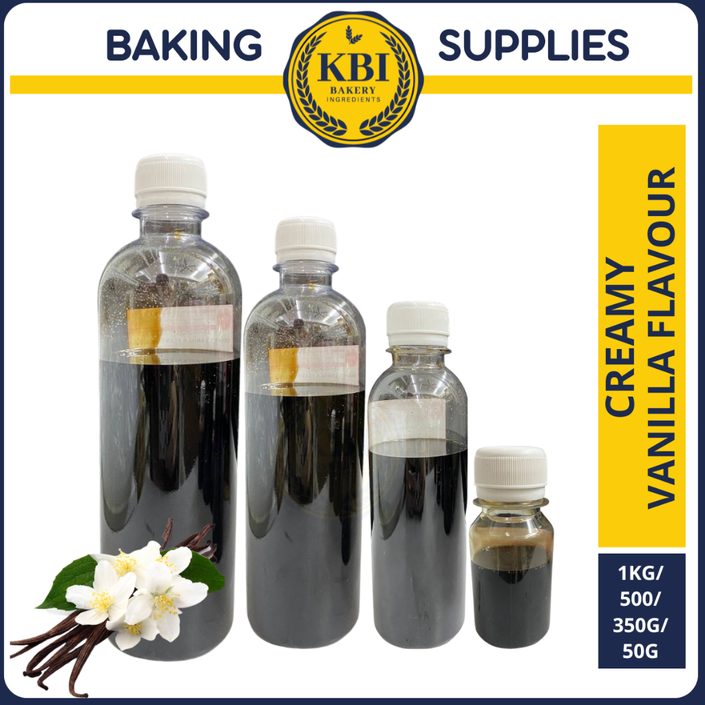 KBI CREAMY VANILLA FLAVOUR 1KG/500G/350G/50G (EMULCO VANILA BERKRIM ...