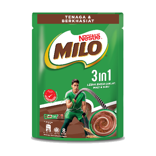 Nestle Milo 3in1 Minuman Malt Coklat Berkhasiat | Chocolate Malt ...