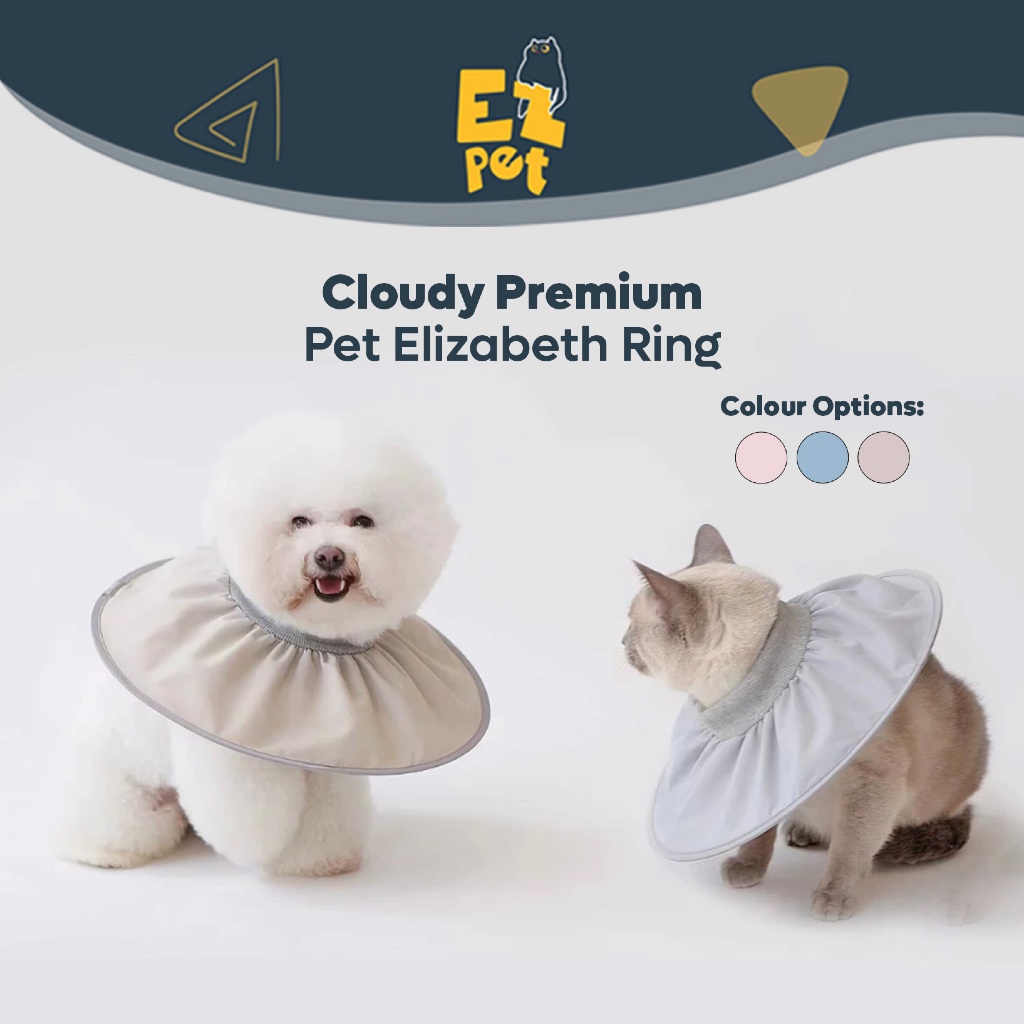 EZPET 【INS Cloudy Premium Pet Elizabeth Ring】Pet Collar Anti Lick Ring ...
