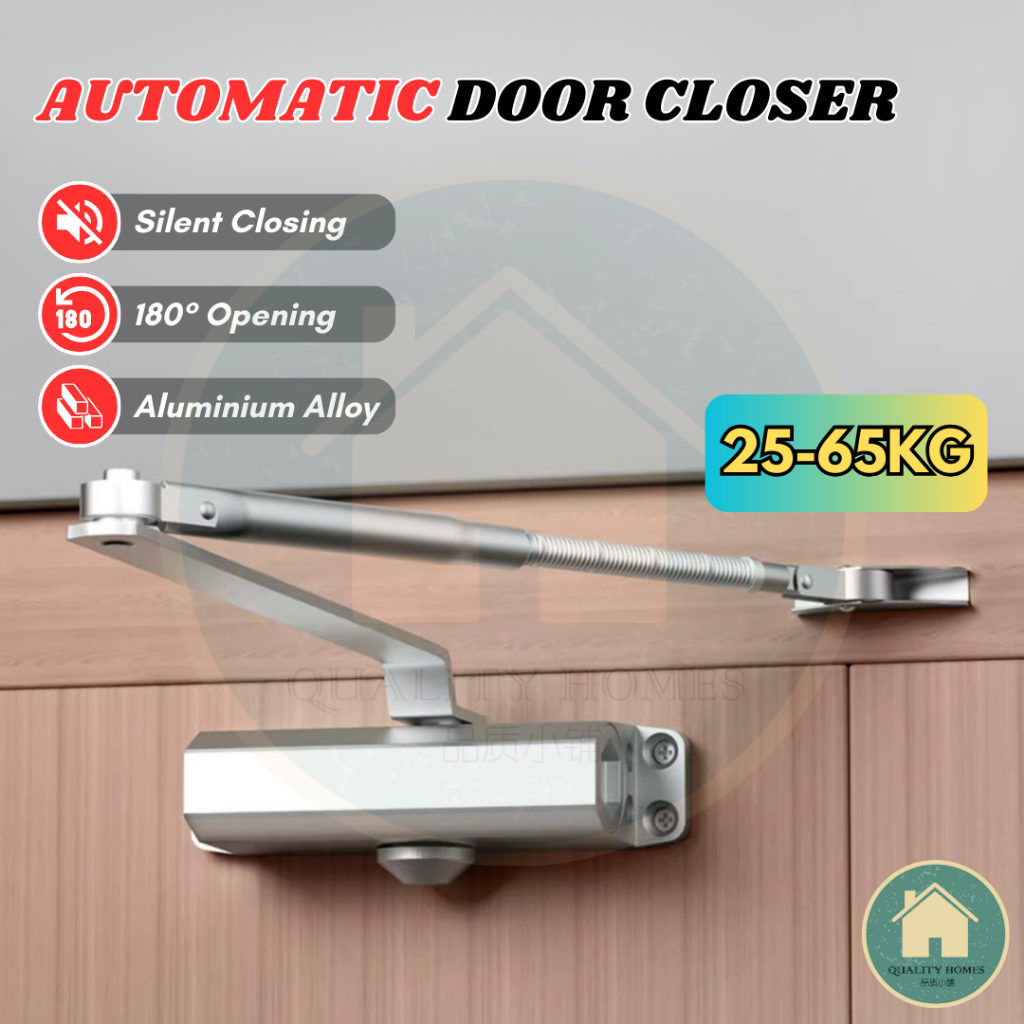 Quality Homes Stainless Steel Automatic Door Closer 25-65kg Heavy Duty ...