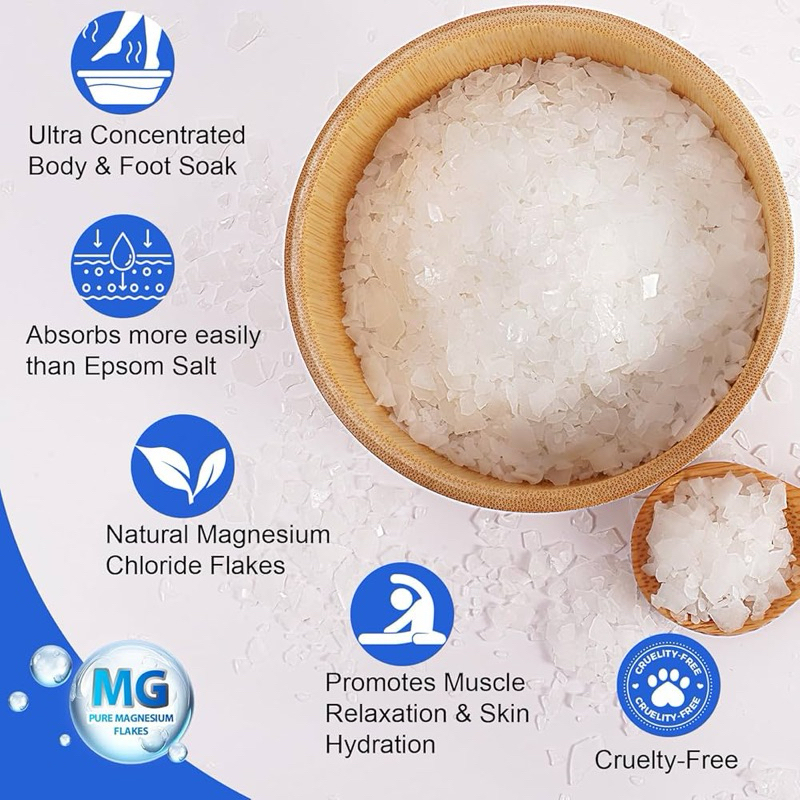 Magnesium Flakes for foot soak 500g 1kg | Shopee Singapore