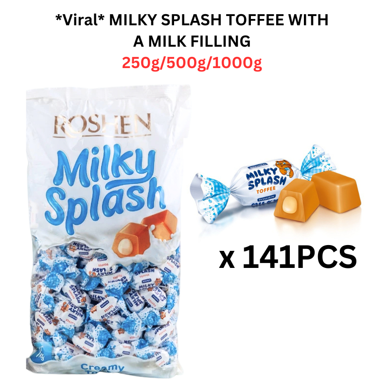*Viral* MILKY SPLASH TOFFEE WITH A MILK FILLING 250g/500g/1000g ...