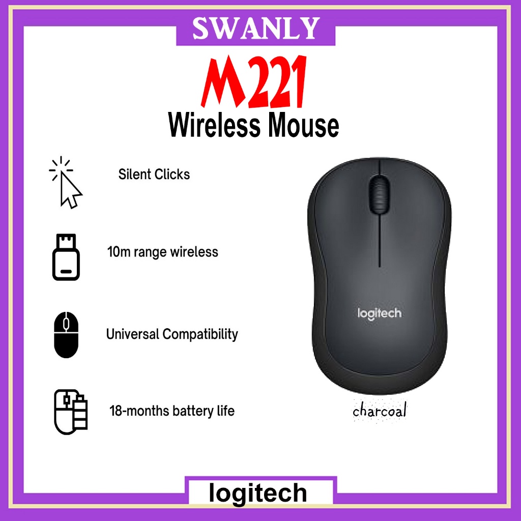 Logitech M221 Silent Wireless Mouse | Shopee Singapore