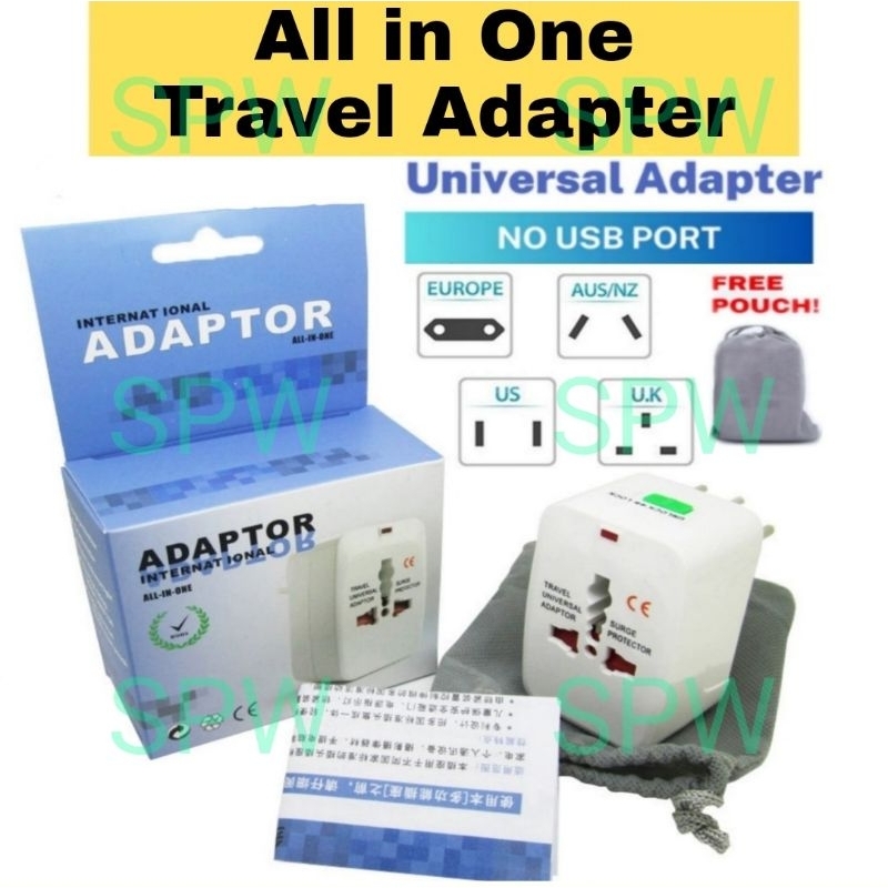 Universal Travel Adapter Plug All In One International Worldwide Travel ...