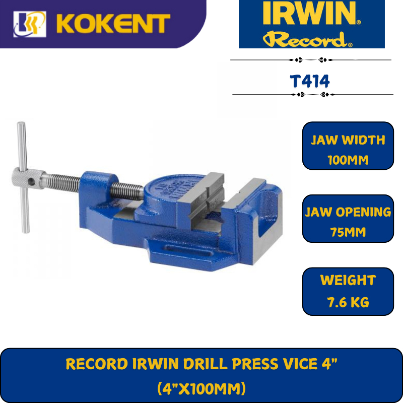 RECORD IRWIN DRILL PRESS VICE 4" (4"X100MM) | Shopee Singapore