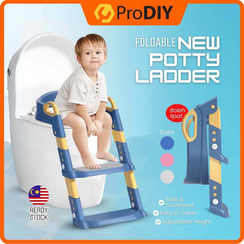 Potty Toilet Bowl Potty Training Toilet Seat Adjustable Ladder Foldable ...
