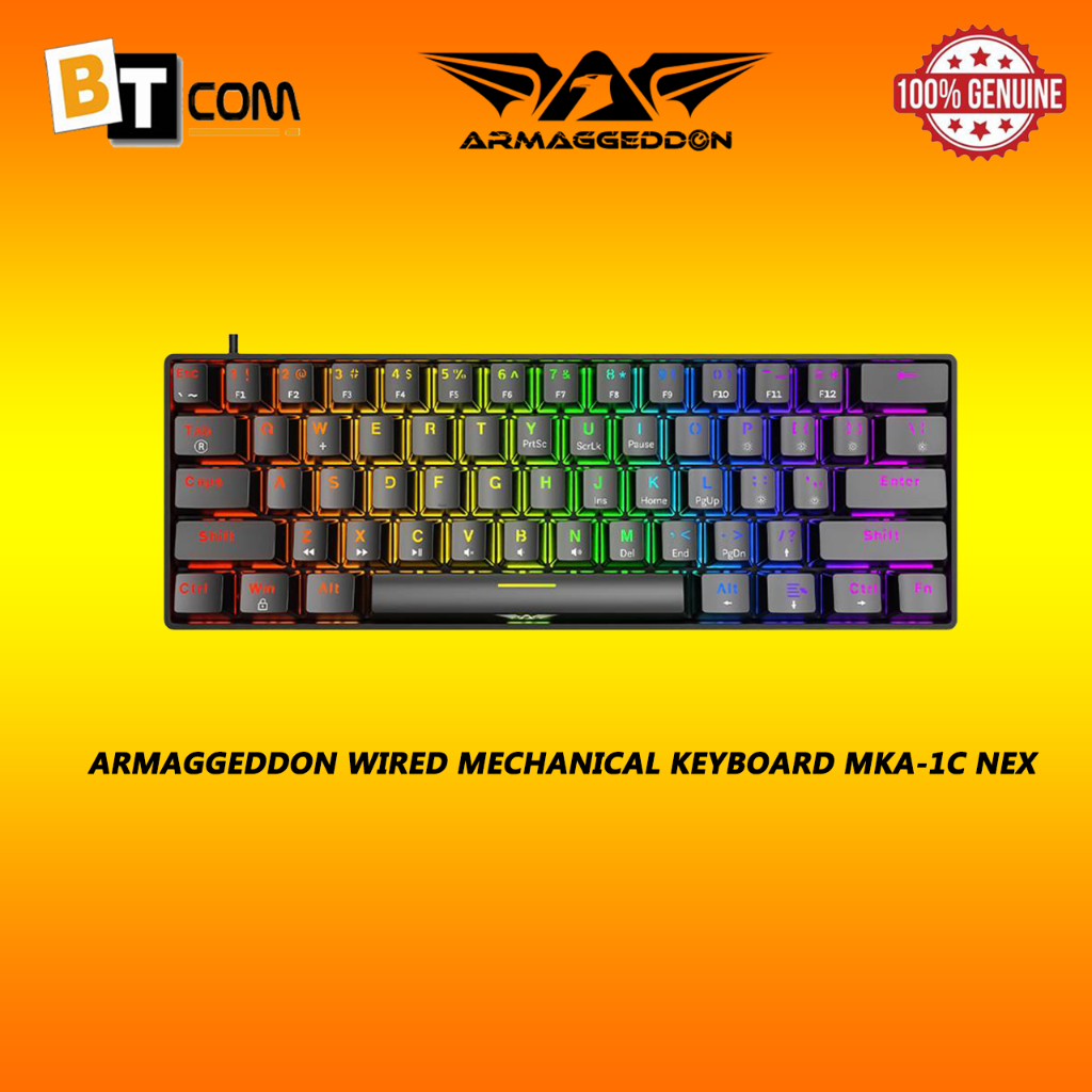 ARMAGGEDDON WIRED MECHANICAL KEYBOARD MKA-1C NEX | Shopee Singapore