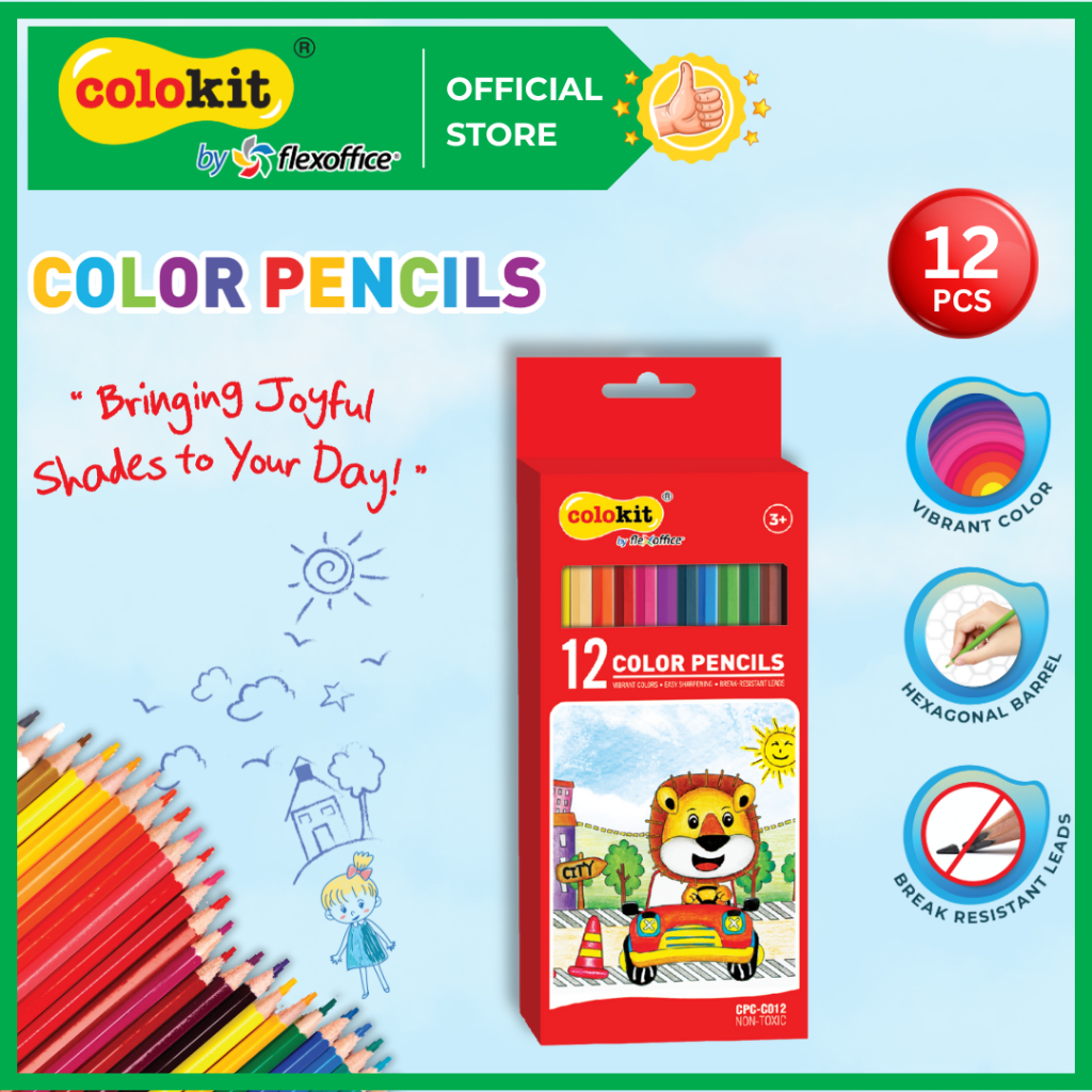 Pensel Warna (Set of 12 Colours) Colouring Pencils – Smooth Colour ...
