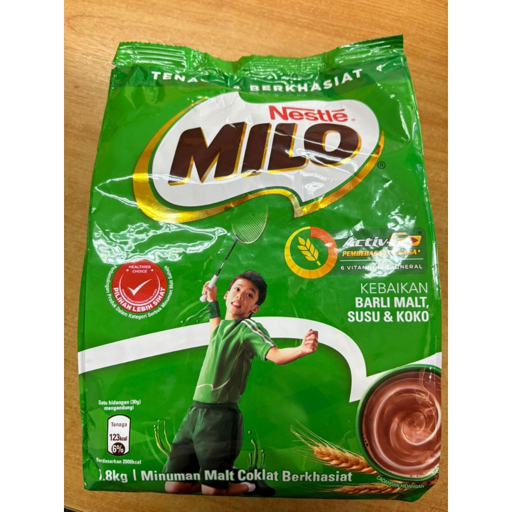 NESTLÉ MILO Activ-Go Chocolate Malt Powder - Refill Pack 1.8kg | Shopee ...