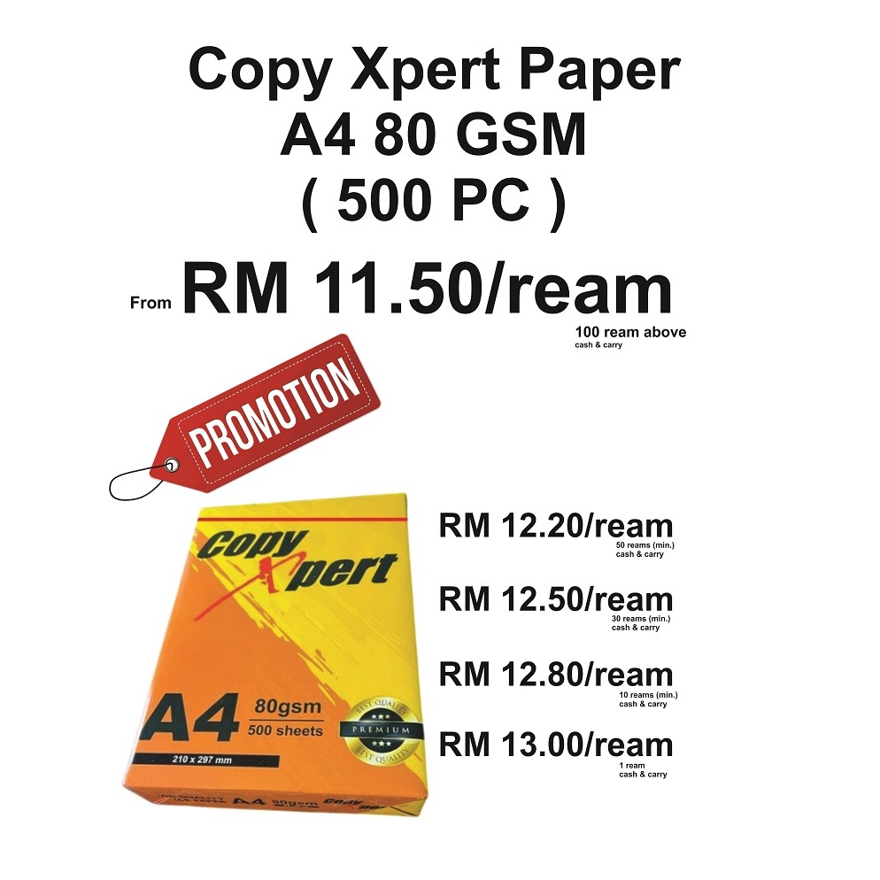 Copy Xpert A4 COPIER PAPER (80 GSM) 2500 SHEET / 5 REAM / 1 BOX ...