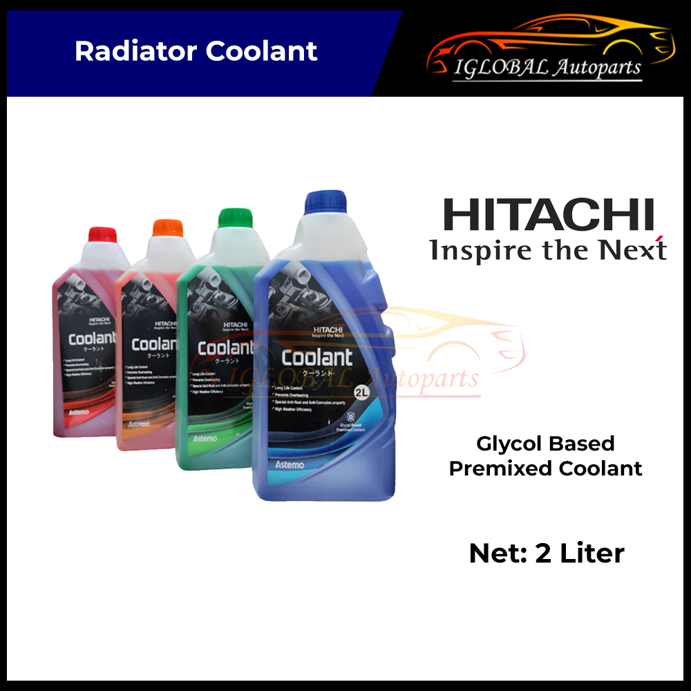 Hitachi Astemo 2L Premix Long Life Antifreeze Radiator Coolant - Red ...