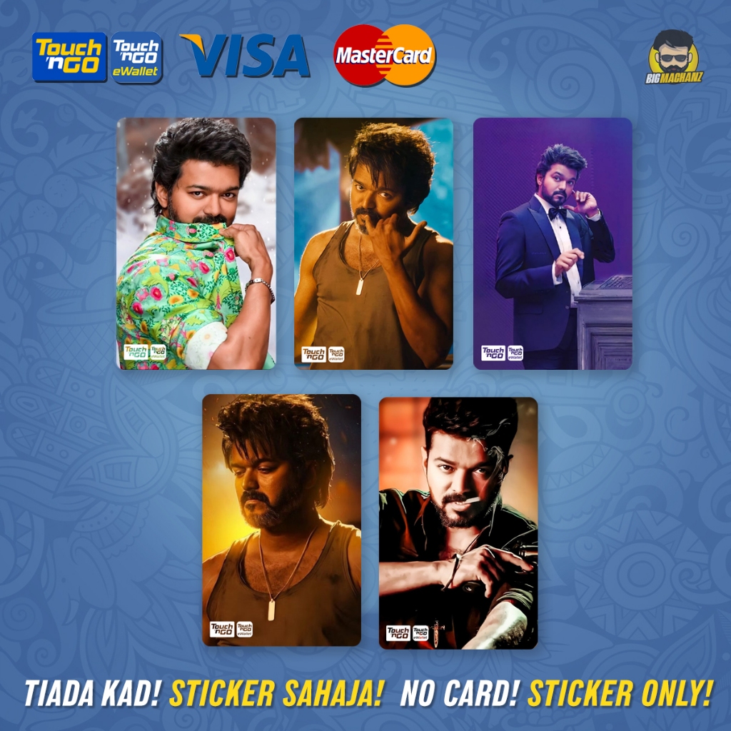 THALAPATHY VIJAY - Touch n Go Card Sticker Cover Waterproof & Premium ...