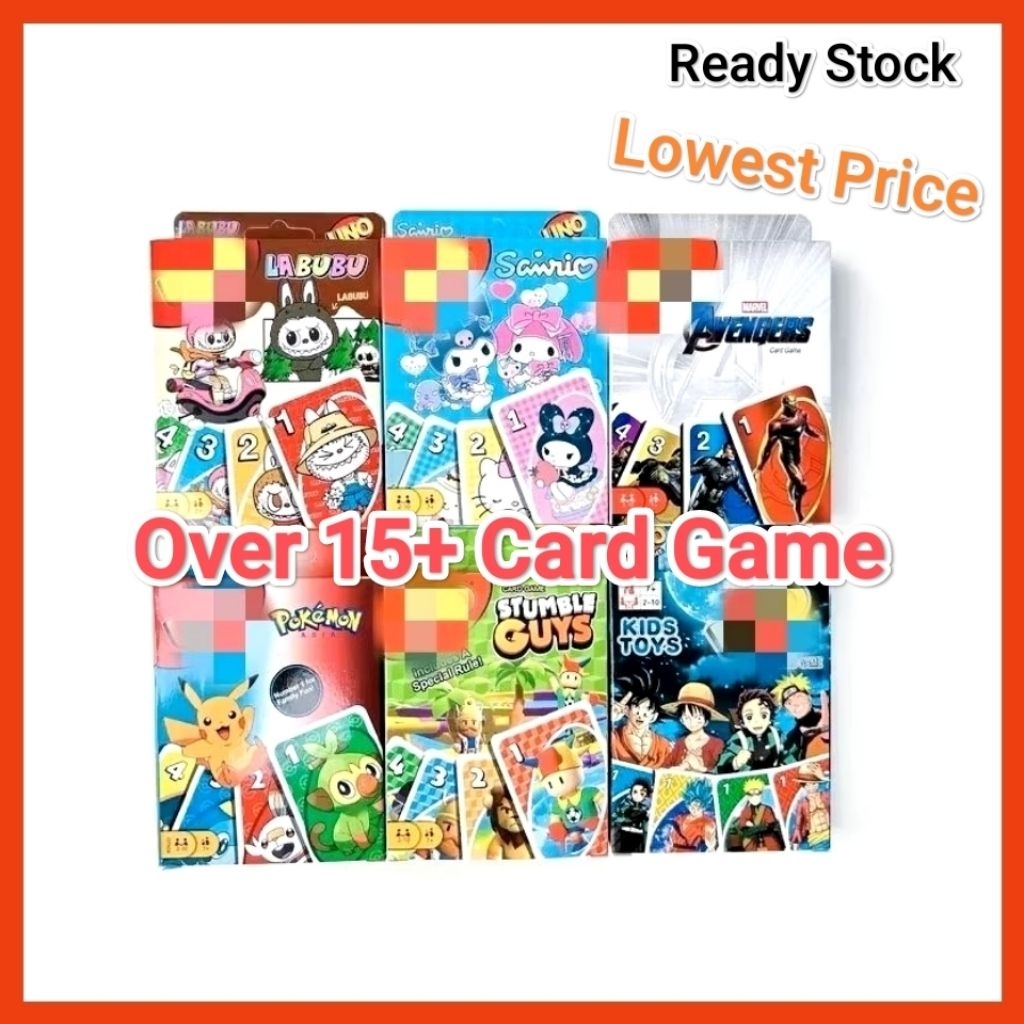 108 Kad Uno Kartun Anime Kad Permainan Koleksi Dek/108 Card Uno Cartoon ...