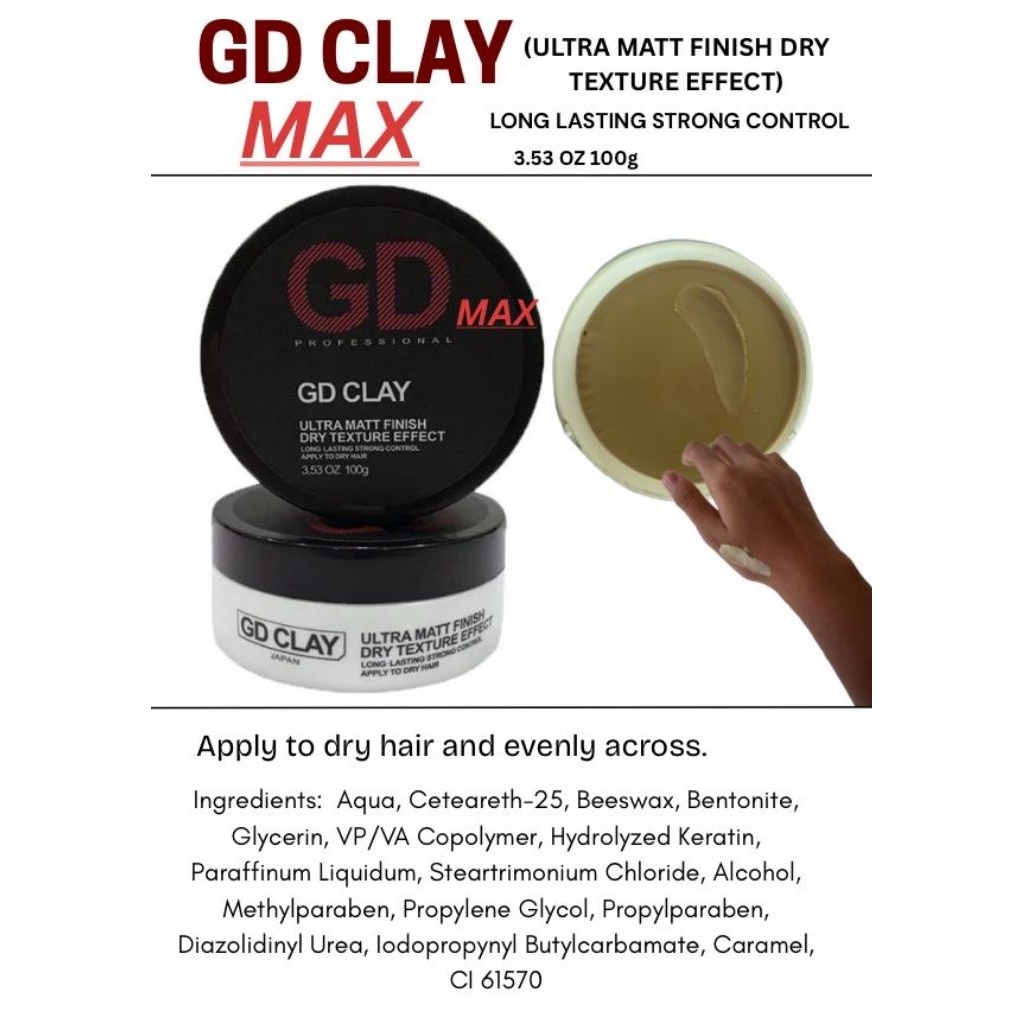GD Clay 100g (Strong Hold Matt Look) | Shopee Singapore