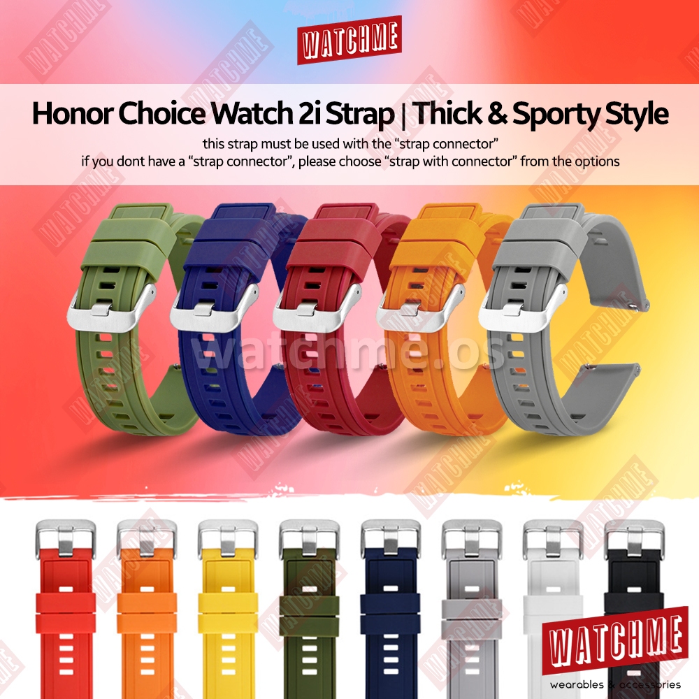 Honor Choice Watch 2i Strap, Sporty Style 20mm, Thick Strap, Stainless ...