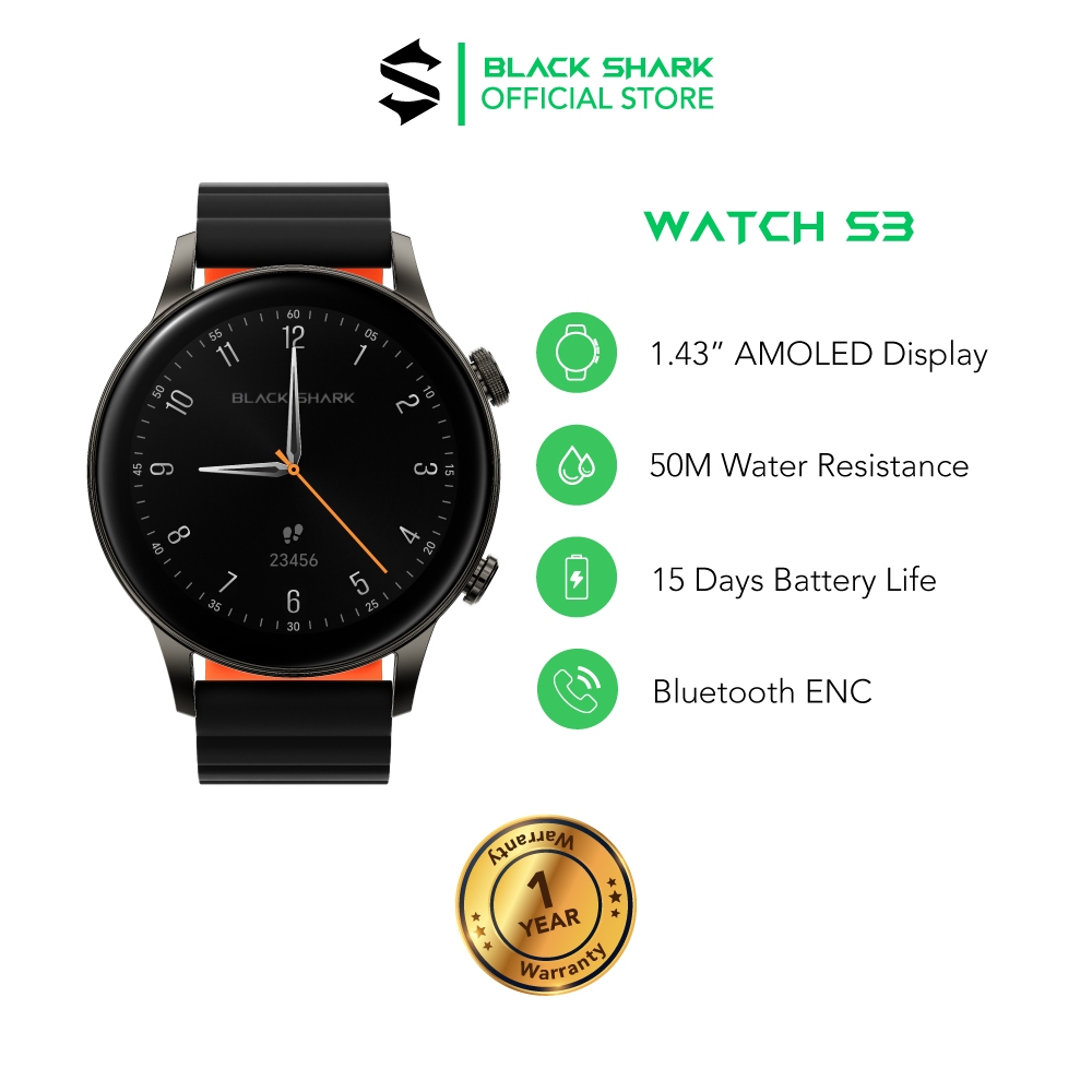 Black Shark Watch S3 | GNSS Satellite Positioning | 1.43" AMOLED ...
