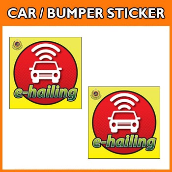 E hailing Sticker - Car Sticker / Bumper Sticker / Motor Sticker ...