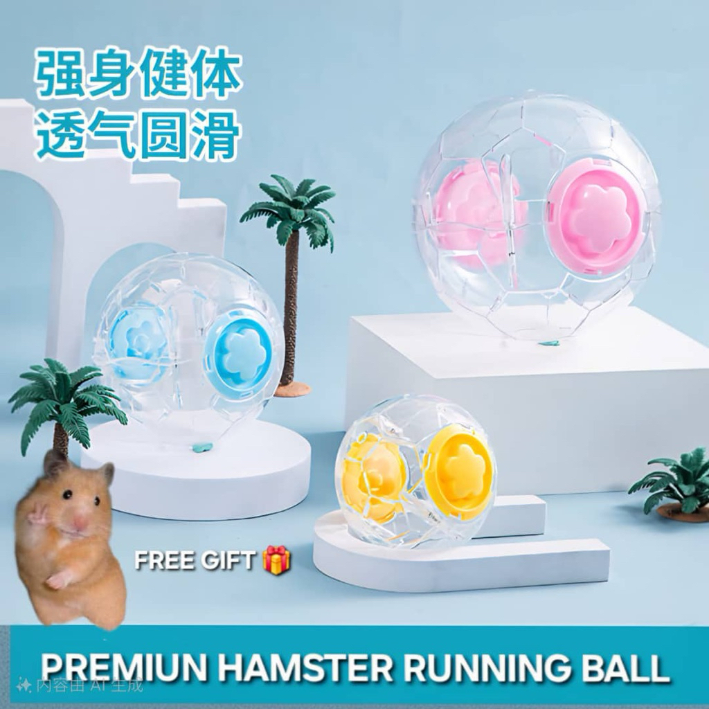 Premium Hamster Transparent Exercise Rolling Crystal Running Ball 12 ...