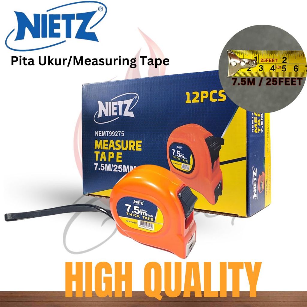 NIETZ Measuring Tape Heavy Duty Automatic Return With Lock / Pita ...