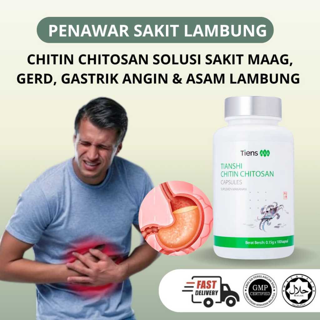 chitosan tiens supplement rawat asam lambung gerd gastrik angin 100 ...
