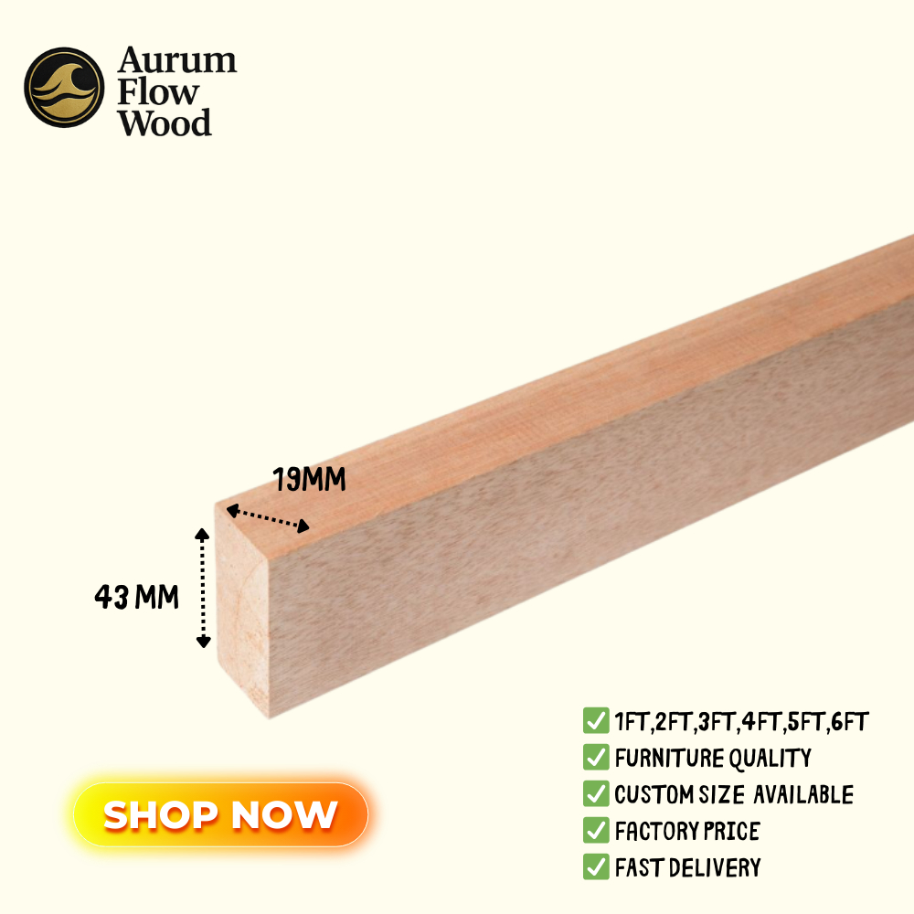 Custom Cut Solid Meranti Wood Strip 1x2” –Kayu Meranti, Smooth Planed ...