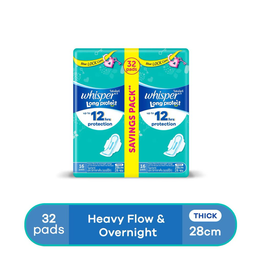 Whisper Heavy and Overnight Flow with Wings Sanitary Pad Super Value ...