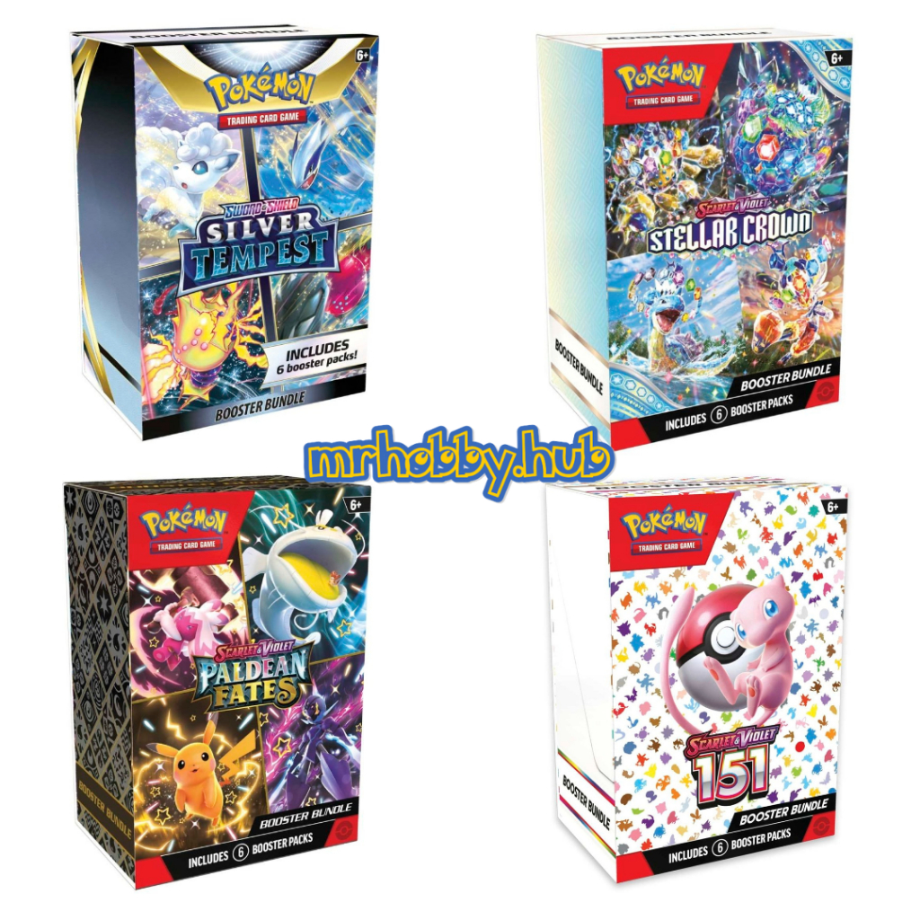 Pokémon Booster Bundle Silver Tempest, Stellar Crown, Paldean Fates ...