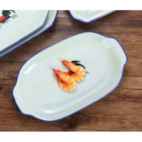 Nostalgia Rooster Ceramic Oval Fish Plate Ceramic Chicken Plate Ceramic ...
