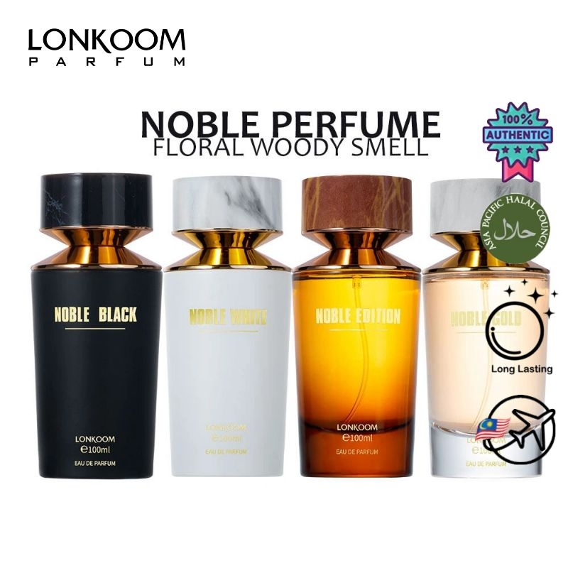 LONKOOM Perfume EDP Noble Gold/Black/White Edition Longlasting Unisex ...