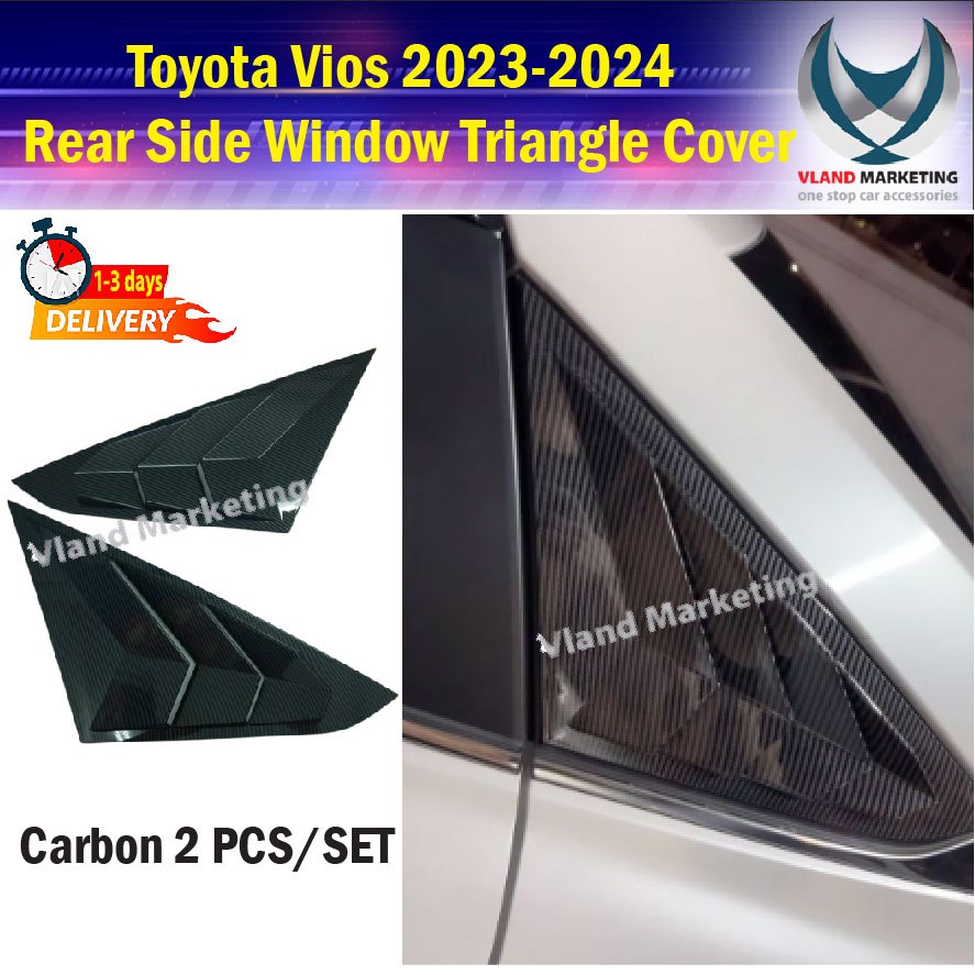 Toyota Vios 2023-2024 NGC102 Rear Side Louver Cover Mustang Cover Rear ...