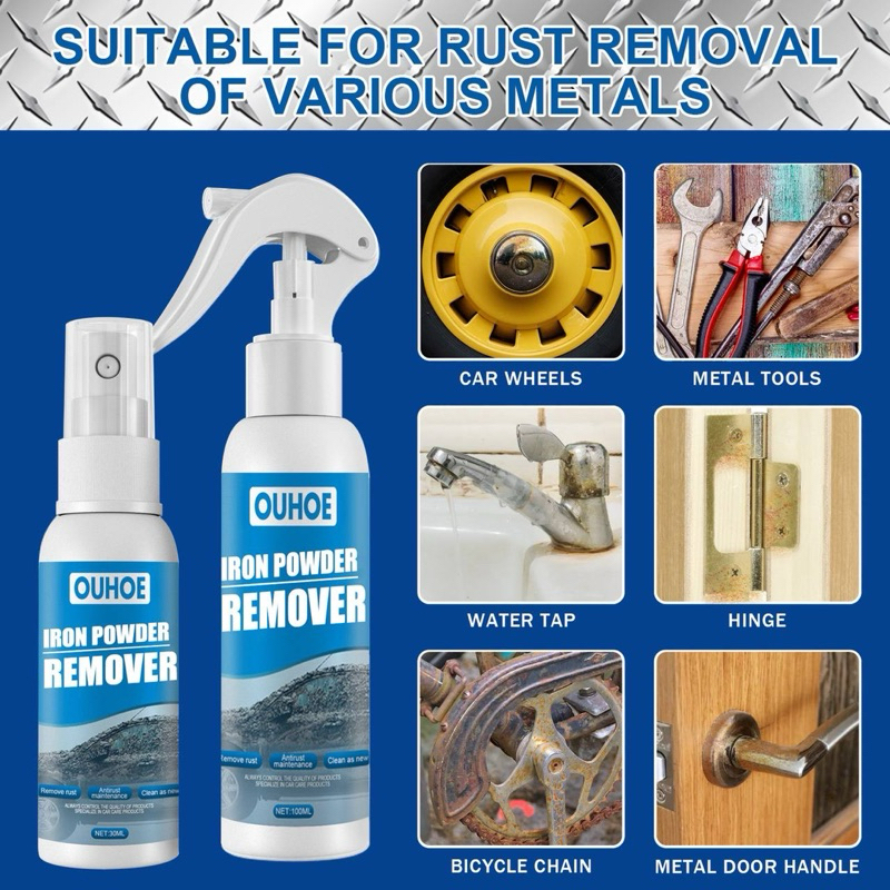Iron RUST REMOVER POWDER anti-RUST cleaner, vinyl steel RUST cleaner ...