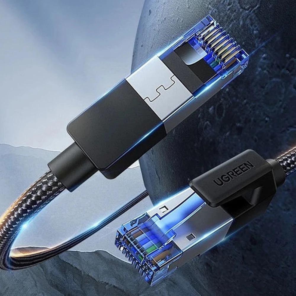 UGREEN CAT 8 F/FTP ROUND ETHERNET CABLE NYLON BRAID - Black | Shopee ...