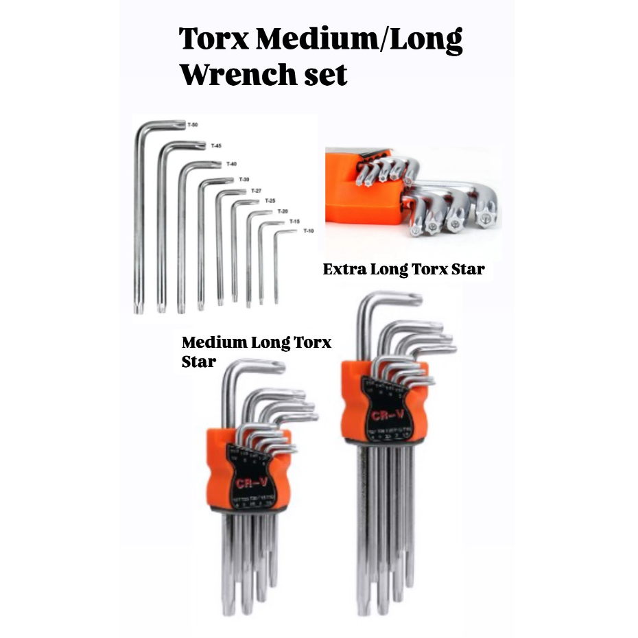Mr Fix It Torx Star Allen Key Set 9pcs/ Torx Wrench Set/ Torx Allen Key ...