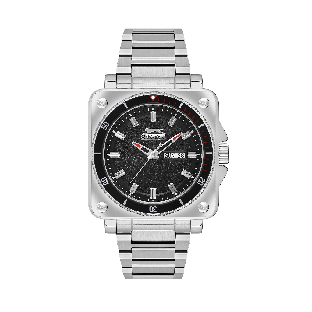 Slazenger Gents Master-Square solid Steel Watch | Shopee Singapore
