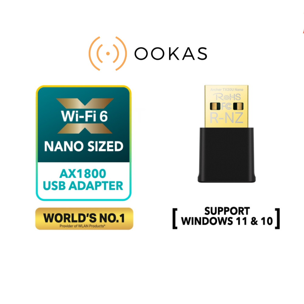 TP-Link Wireless USB Adapter Archer AX1800 TX20U Nano USB 2.0 Wireless ...