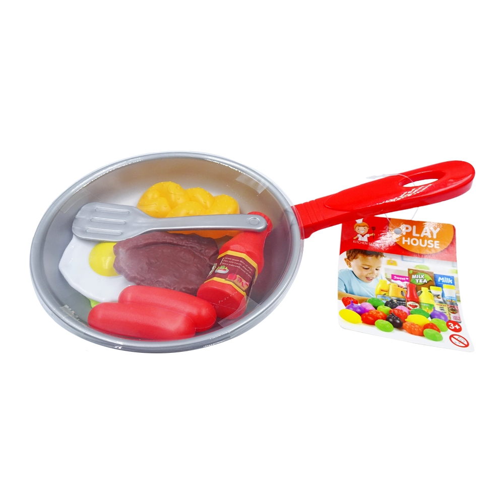 T/C Frying Pan w/8P Cooking Food Toys Set (Vista-Z5521) | Shopee Singapore