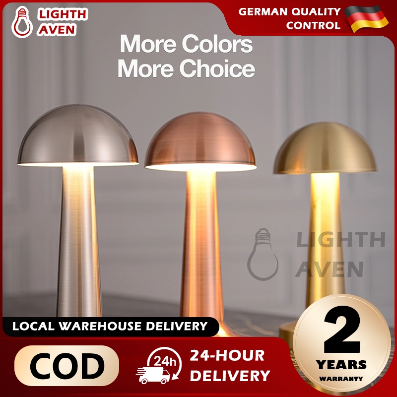 INS LED MINI Night Light cute Mushroom bedroom Table Lamp | Shopee ...