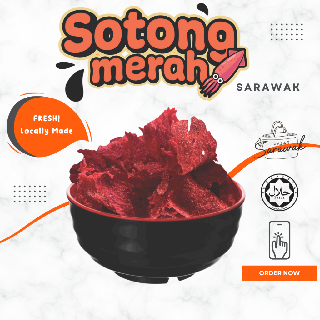 SOTONG MERAH GULA SARAWAK (With Free Giff & Halal)【20G~200G】 | Shopee ...