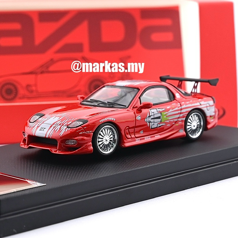 MORTAL 1/64 MAZDA RX7 VEILSIDE RED FAST & FURIOUS LIVERY | Shopee Singapore