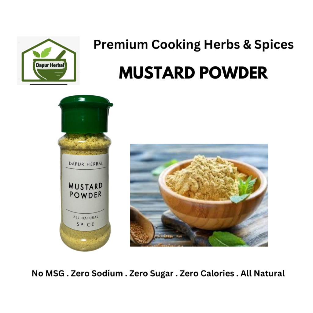 Halal Herbal Kitchen Mustard Powder 45gm | 100gm | White Mustard Seed ...