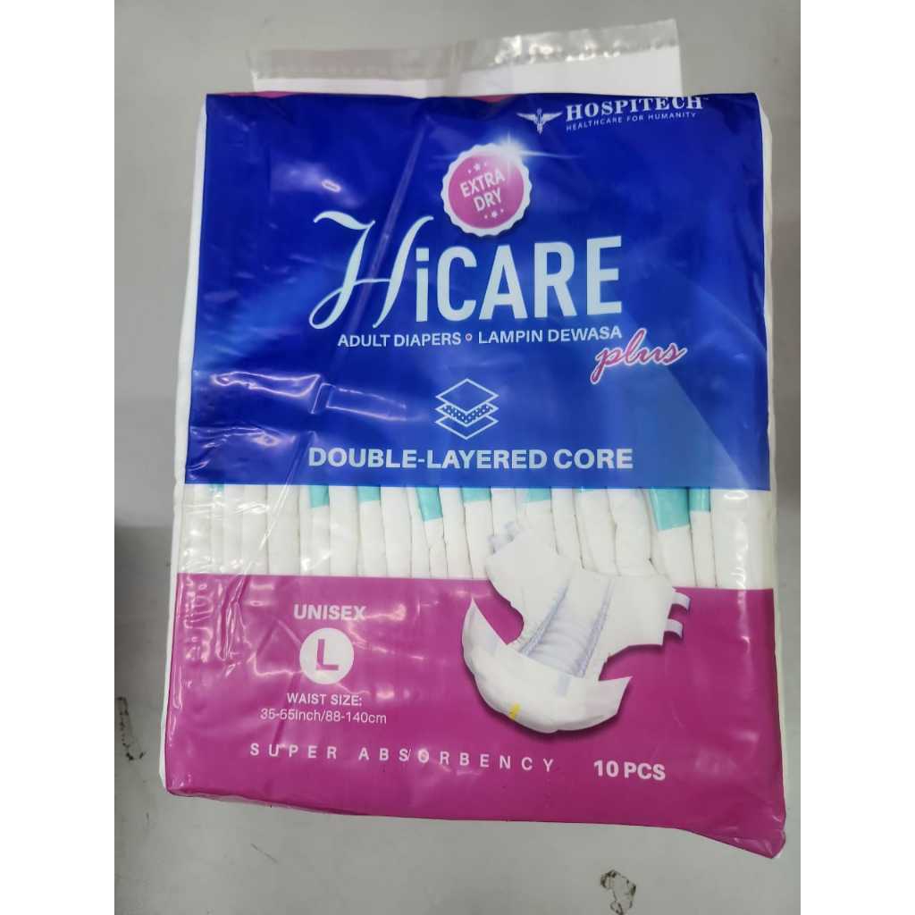 HiCare Adult Diapers Plus 10's (Size L) | Shopee Singapore