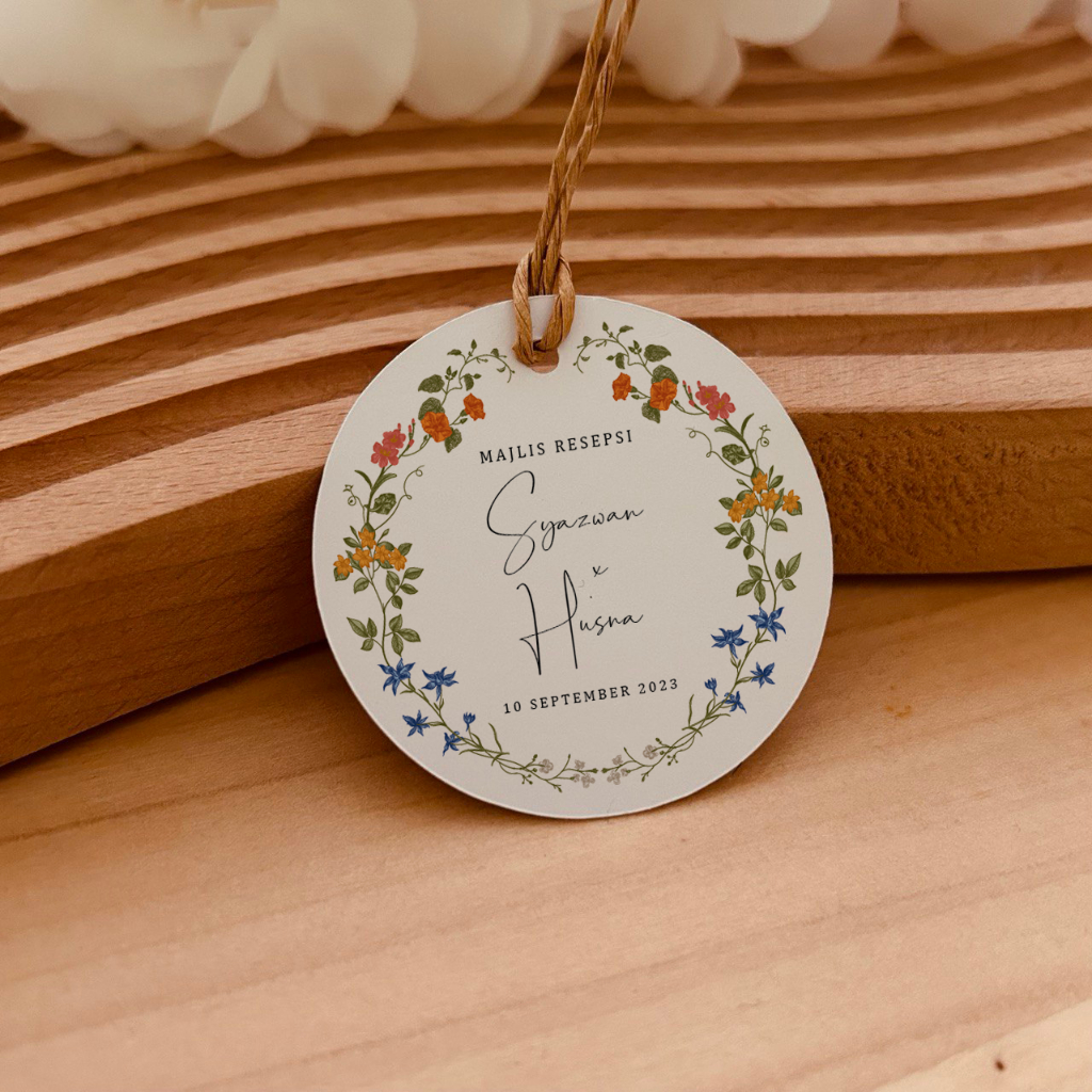 [ROUND TAG COLOUR] 50pcs Round Shape Tag Size S M Label for Wedding ...