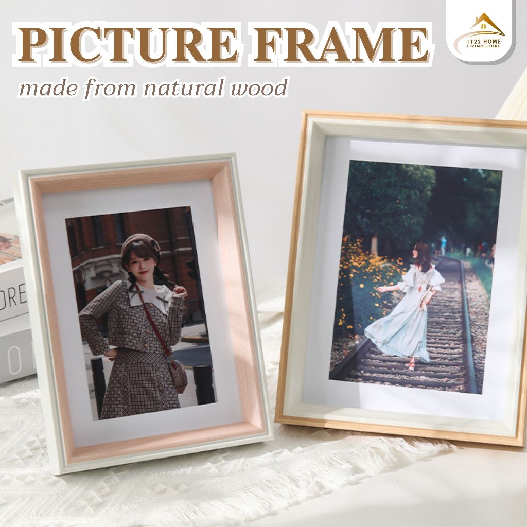 Wooden small photo frame A4, 4*6/5*7/8*10 inches photo frame with stand ...